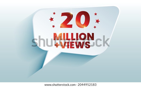 20m Views Celebration Background Design 20 Stock Vector (Royalty Free ...