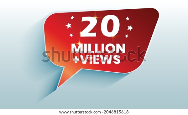 20m Views Celebration Background Design 20million Stock Vector (Royalty ...