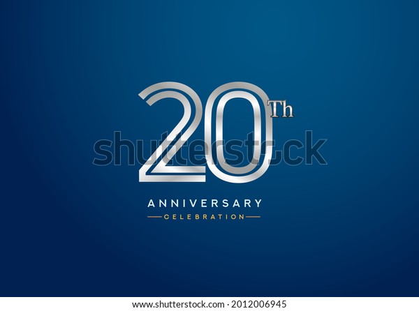 20th Anniversary Celebration Logotype Linked Number Stock Vector ...