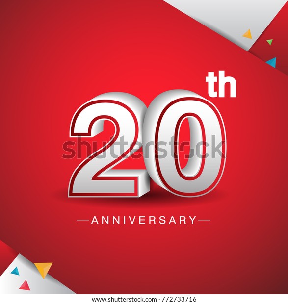 20th Anniversary Design White Number On Stock Vector (Royalty Free ...