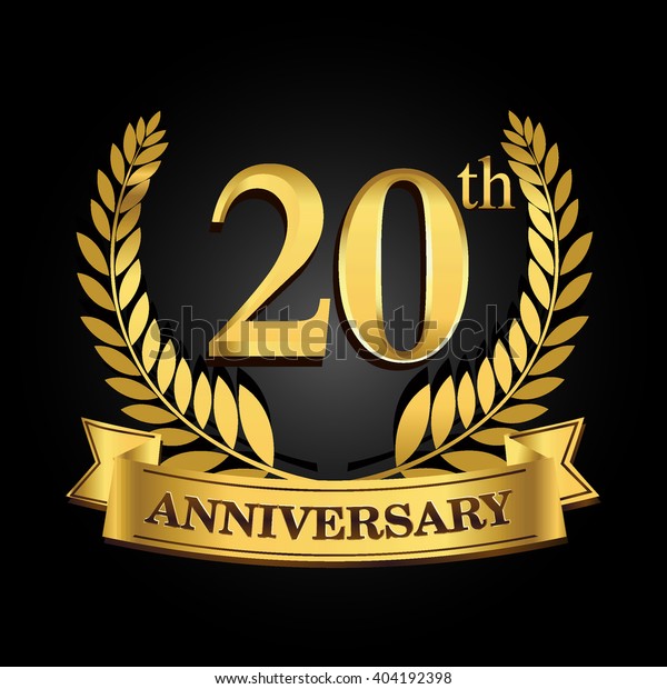 20th Golden Anniversary Logo Ring Ribbon: เวกเตอร์สต็อก (ปลอดค่า ...