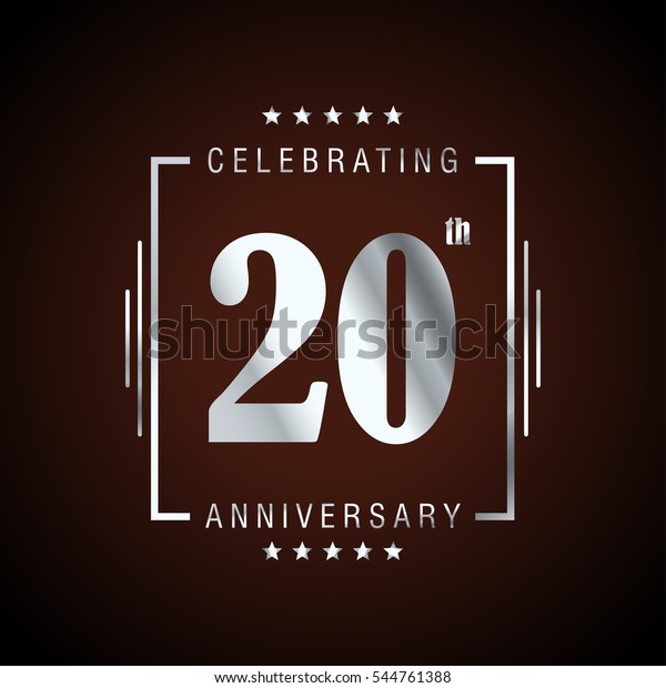 20th Silver Anniversary Logo Laurel Wreath Stock Vector (Royalty Free ...