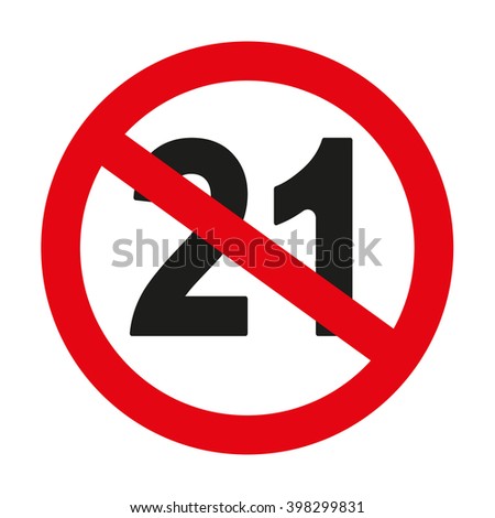 21 Age Restriction Sign Stock Vector (Royalty Free) 398299831 ...