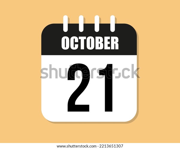 21 Day October Icon Black White Stock Vector (Royalty Free) 2213651307 ...