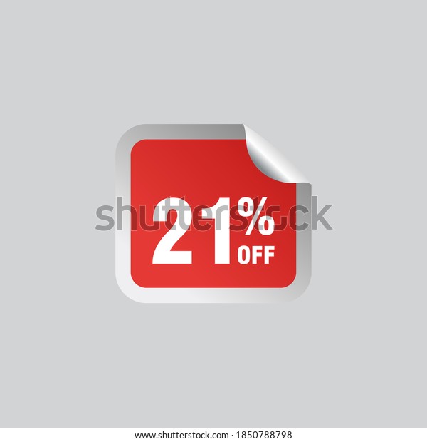 21 Discount Sales Vector Badges Labels Stock Vector (Royalty Free ...