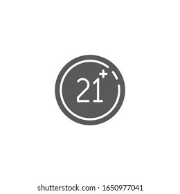 21 Plus Years Old Sign Vector Stock Vector (Royalty Free) 1650977041 ...