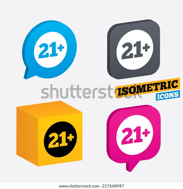 21 Plus Years Old Sign Adults Stock Vector (Royalty Free) 227668987 ...