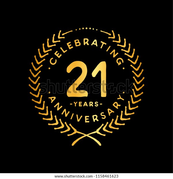 21 Years Design Template 21st Vector Stock Vector (Royalty Free) 1158461623