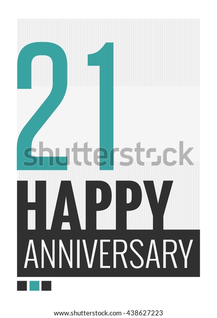 21 Years Happy Anniversary Vector Illustration Stock Vector (Royalty ...