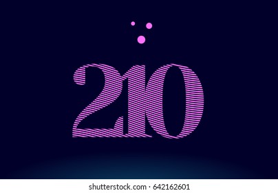 210 Number Digit Logo Pink Line Stock Vector (Royalty Free) 642162601 ...