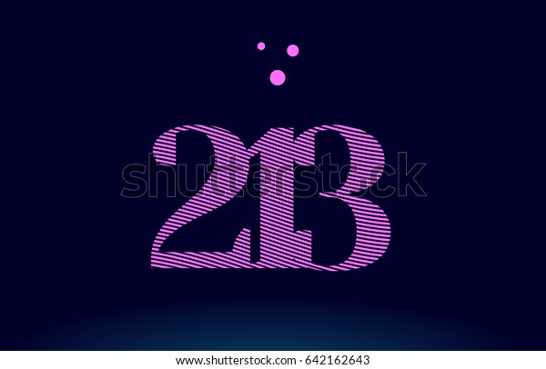 213 Number Digit Logo Pink Line Stock Vector (Royalty Free) 642162643 ...