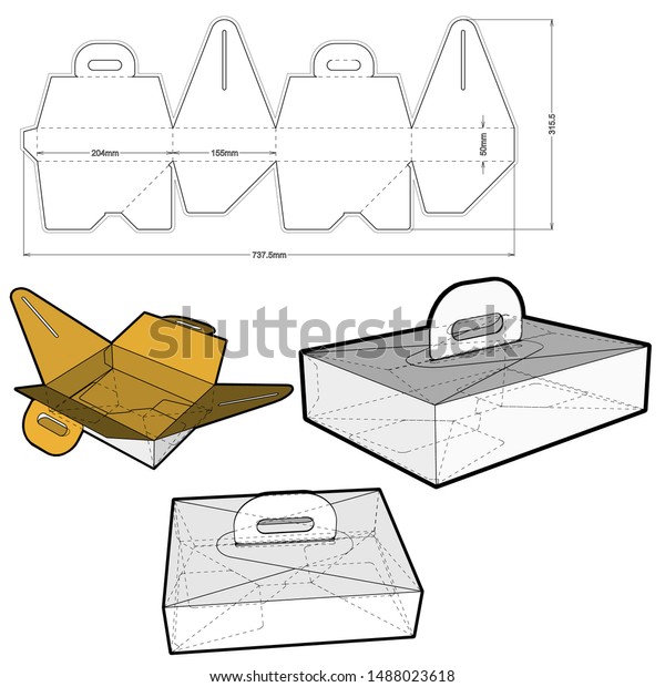 217 Box Handle Internal Measurement 204x15550cm Stock Vector (Royalty ...