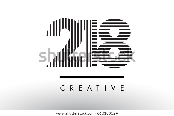 218 Black White Number Logo Design Stock Vector (Royalty Free ...