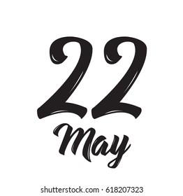 22 May Text Design Vector Calligraphy Stock Vector (Royalty Free ...