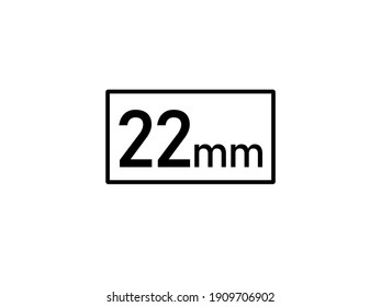 42 Millimeters Icon Vector Illustration Size Stock Vector (Royalty Free ...