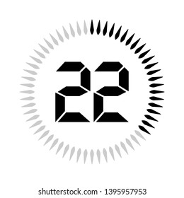 22 Minutes Seconds Stopwatch Vector Icon Stock Vector (Royalty Free ...