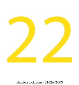22 Number Simple Clip Art Vector Stock Vector (Royalty Free) 2162671003 ...