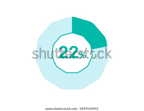 22 Percentage Circle Pie Chart Showing Stock Vector (Royalty Free ...