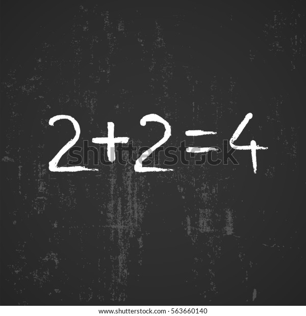 224 Number School Hand Drawn Chalk Stock Vector (Royalty Free ...