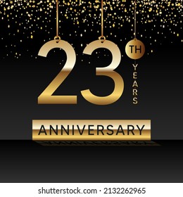 23 Years Anniversary Vector Design Anniversary Stock Vector (Royalty ...