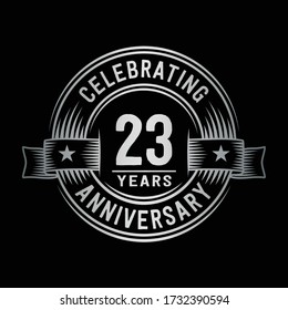 23 Years Logo Design Template 23nd Stock Vector (Royalty Free) 1732390594