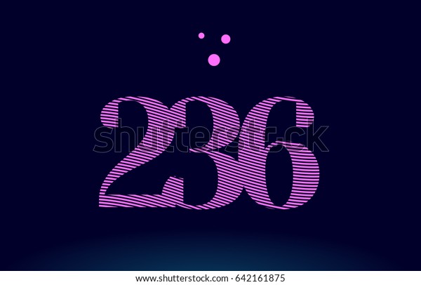 236 Number Digit Logo Pink Line Stock Vector (Royalty Free) 642161875 ...