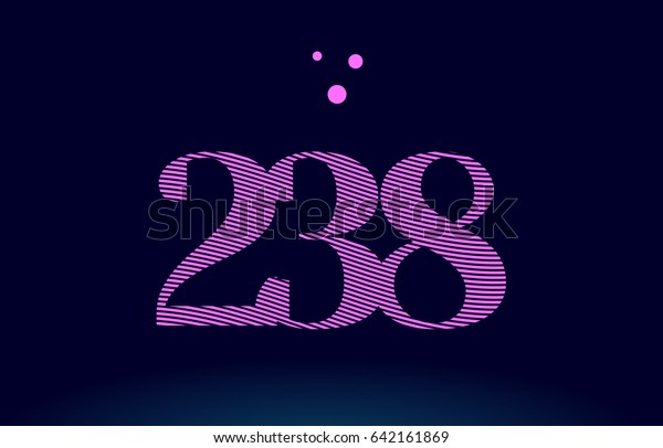 238 Number Digit Logo Pink Line: เวกเตอร์สต็อก (ปลอดค่าลิขสิทธิ์ ...