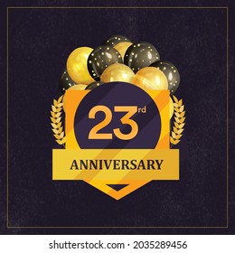 23rd Anniversary Celebration Design Vector Illustration Stock Vector ...