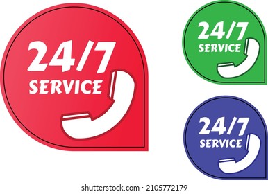 24 7 Service Tag Vector Stock Vector (Royalty Free) 2105772179 ...