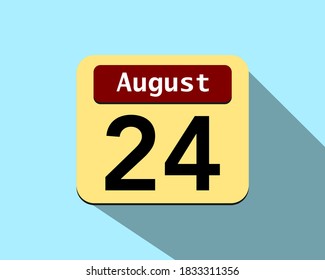 24 August Vector Art Icon Calendar Stock Vector (Royalty Free ...