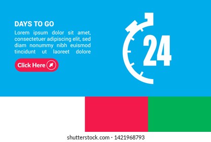 24 Days Go Banner Flat Style Stock Vector (Royalty Free) 1421968793 ...