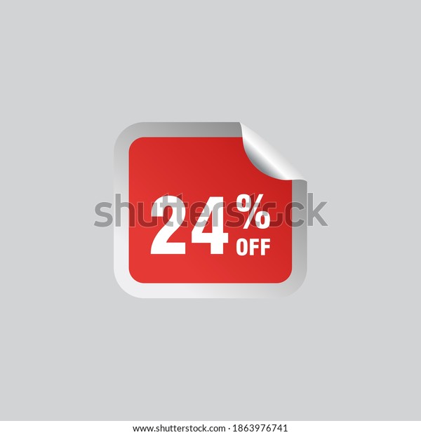 24 Discount Sales Vector Badges Labels Stock Vector (Royalty Free ...