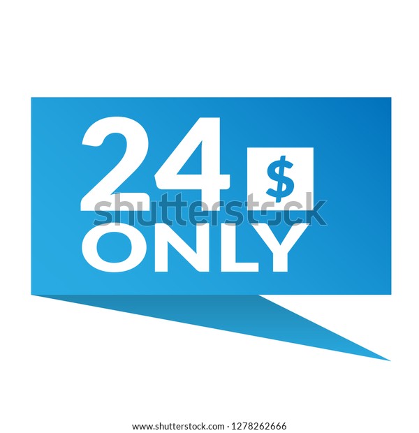 24 Dollars Only Emblem Label Badgesticker Stock Vector (Royalty Free ...