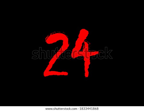 24 Horror sangriento, espantoso número de: vector de stock (libre de ...