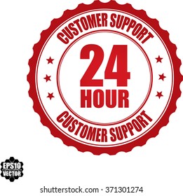 Red Label Text 24 Hour Service: Vector có sẵn (miễn phí bản quyền ...