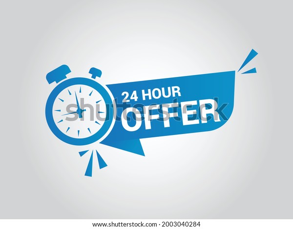 24 Hour Offer Web Banner Design Stock Vector (Royalty Free) 2003040284 ...