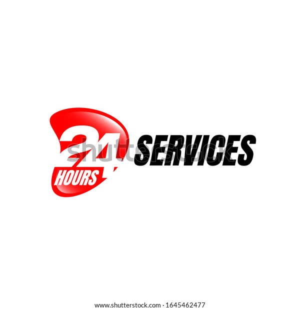 24 Hour Service Logo Vector Icon Stock Vector (Royalty Free) 1645462477 ...