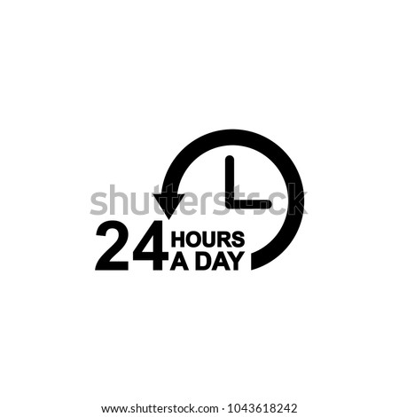 24 Hours Day Vector Icon Vector de stock (libre de regalías)1043618242 ...