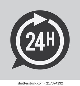 24 Hours Design Vector Illustration Stock Vector (Royalty Free ...