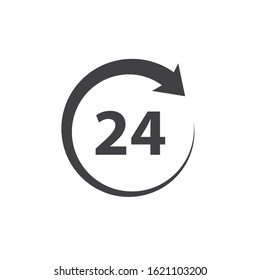 24 Hours Full Rotation Vector Stock Vector (Royalty Free) 1621103200 ...