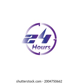24 Hours Logo Design Twenty Four Stock Vector (Royalty Free) 2004750662 ...