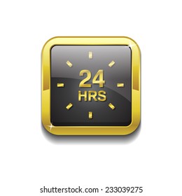 24 Hours Service Gold Vector Icon Stock Vector (Royalty Free) 233039275 ...