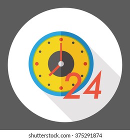 24 Hours Shop Open Flat Icon Stock Vector (Royalty Free) 375291874 ...