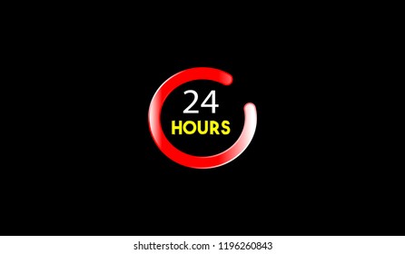 24 Hours Sign Stock Vector (Royalty Free) 1196260843 | Shutterstock