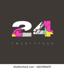 24 Number Logo Map Design Letters Stock Vector (Royalty Free) 1601984659