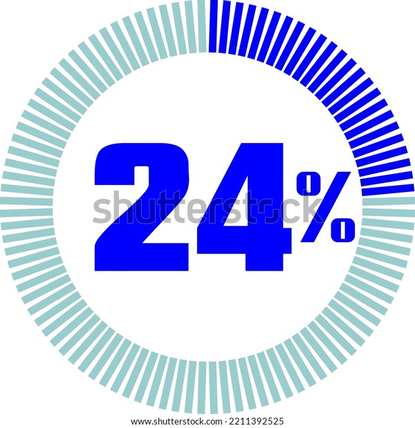 24 Percentage Round Pie Chart Economy Stock Vector (Royalty Free ...