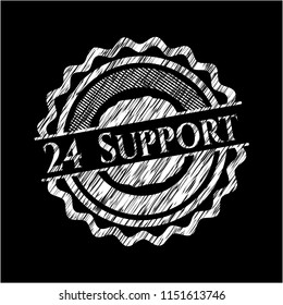24 Support Chalkboard Emblem Written On Stock Vector (Royalty Free ...