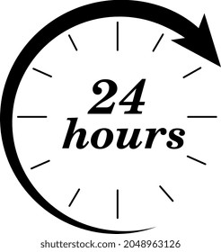 24 Working Hours Icon Vector Stock Vector (Royalty Free) 2048963126 ...