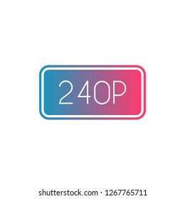 240p Resoluition Design Icon Vector Illustration Stock Vector (Royalty ...