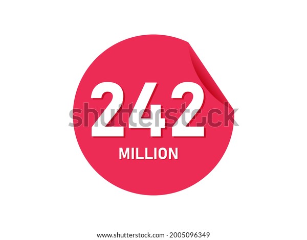242 Million Texts On White Background Stock Vector (Royalty Free ...